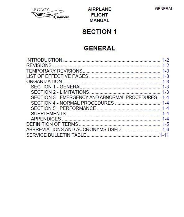 Просмотр ZIP-архива - Embraer ERJ-135BJ AFM - Avsim.su