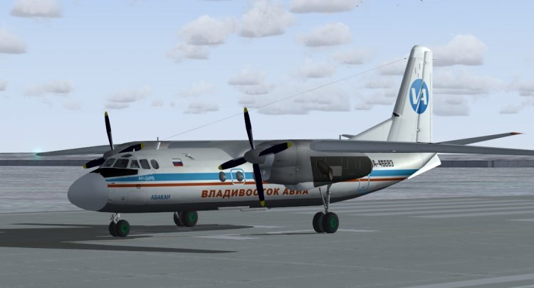 Ливрея Ан-24РВ Владивосток Авиа - FS2004 Ливреи и текстуры для самолетов - Avsim.su