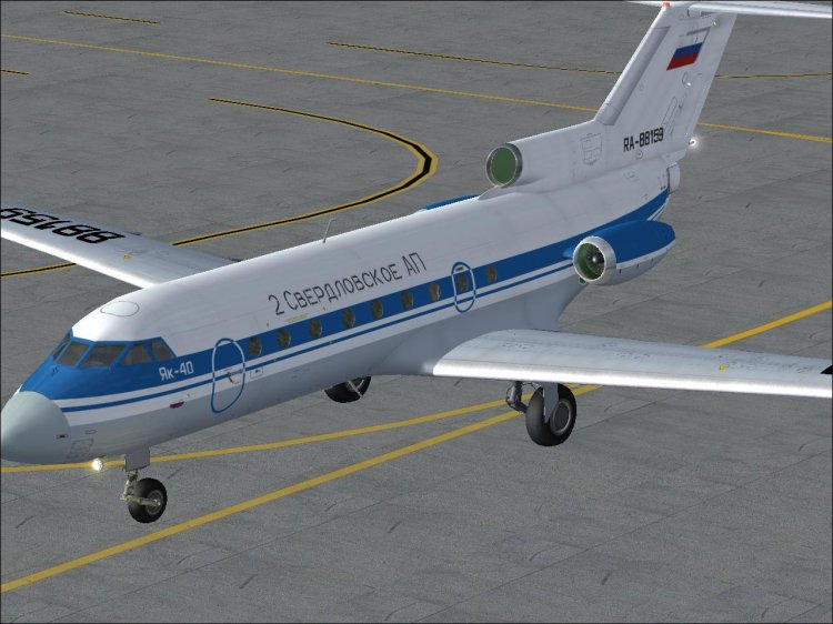 ЯК-40. 2 Свердловское Авиапредприятие. Для SD Yak-40 - FS2004 Ливреи и текстуры для самолетов ...