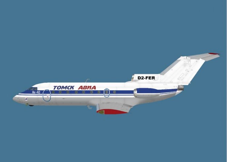 SD Yak-40 v 2.01 Tomsk Avia D2-FER - FS2004 Ливреи и текстуры для самолетов - Avsim.su
