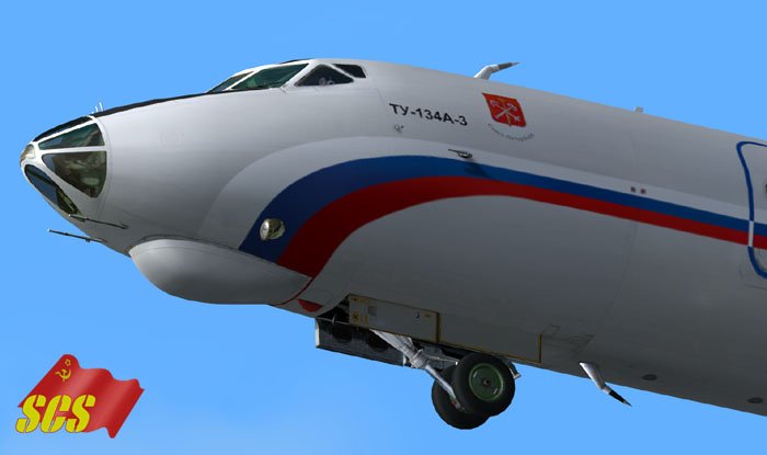 SCS TU-134 v 1.2 РОССИЯ - FS2004 Ливреи и текстуры для самолетов - Avsim.su