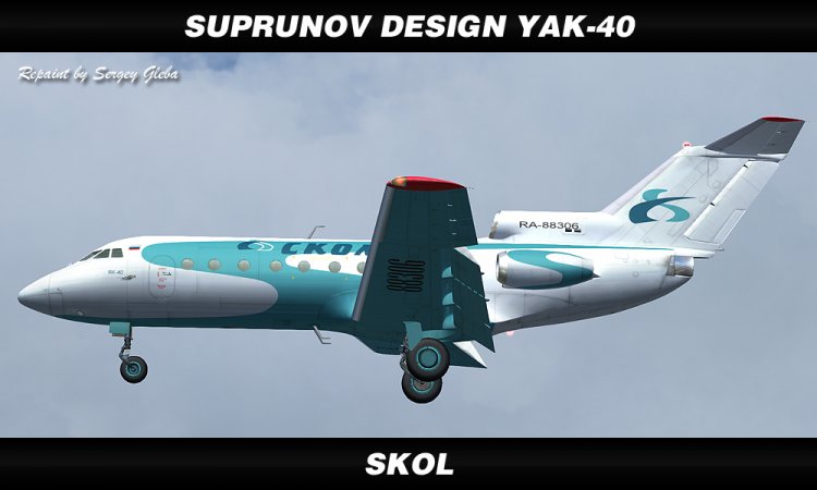 SD Як-40 - Скол - FS2004 Ливреи и текстуры для самолетов - Avsim.su