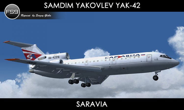Samdim Як-42 - Саравиа - FS2004 Ливреи и текстуры для самолетов - Avsim.su