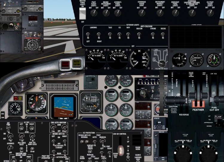 Beech-1900D panel - FS2004 Панели самолетов - Avsim.su