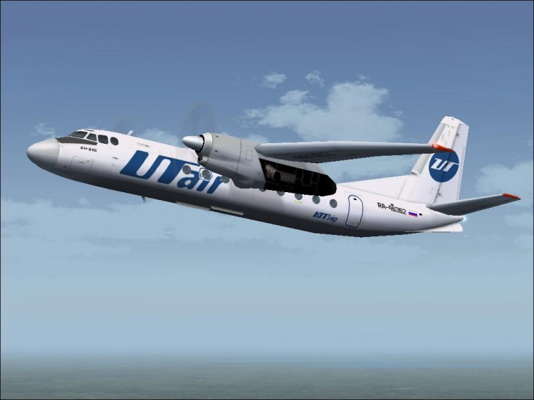 Ан-24 Ютэйр - FS2004 AI Самолеты для трафика - Avsim.su