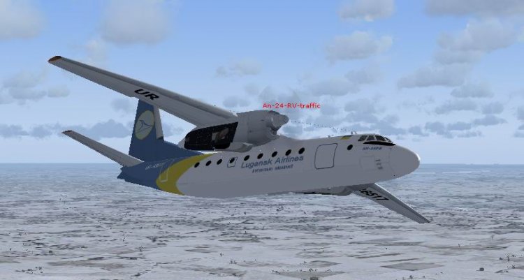 Луганск Ан-24 - FS2004 AI Самолеты для трафика - Avsim.su