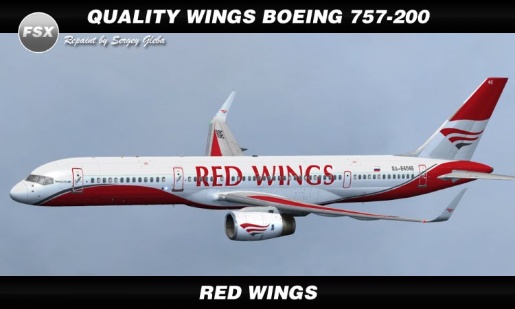 QW Boeing 757-200 - Red Wings (HD) - FSX Ливреи и текстуры для ...