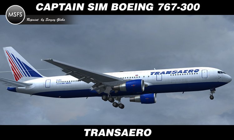 Captain Sim Boeing 767-300PW - Трансаэро - FSX Ливреи и текстуры для ...